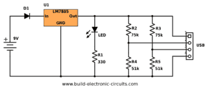 Portable USB Charger Circuit
