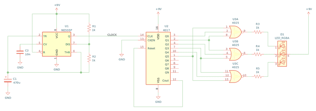 CD4025 - An IC with Three NOR Gates