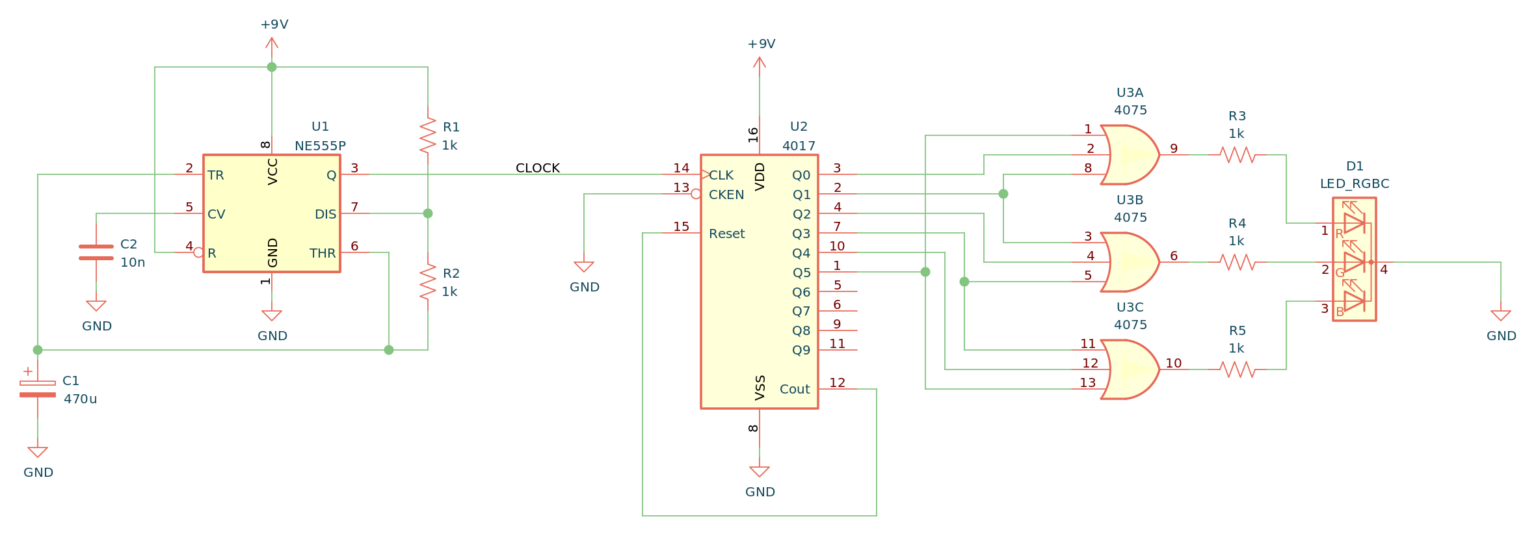 CD4075 - An IC with Three OR Gates (3-input)