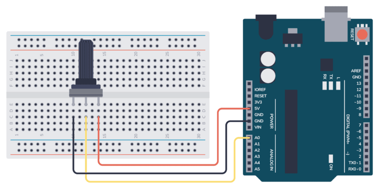 Arduino Potentiometer - Circuit and Code Example Arduino Potentiometer - Circuit and Code Example