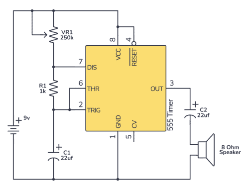555 Timer Metronome Circuit