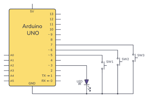 Arduino IR Transmitter Circuit and Code Example