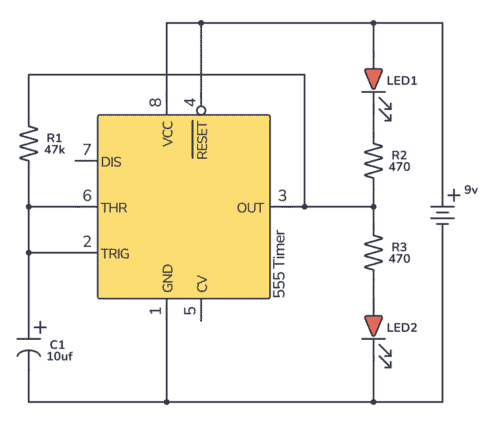 555 Timer Railroad Lights