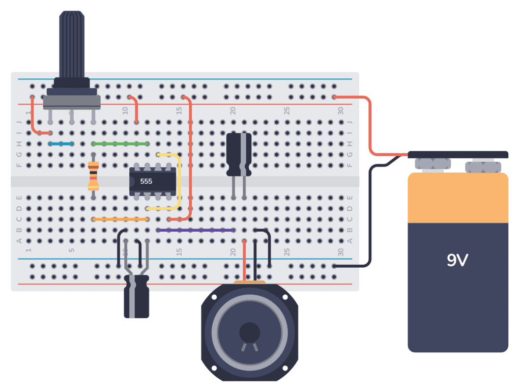 555 Timer Metronome Circuit